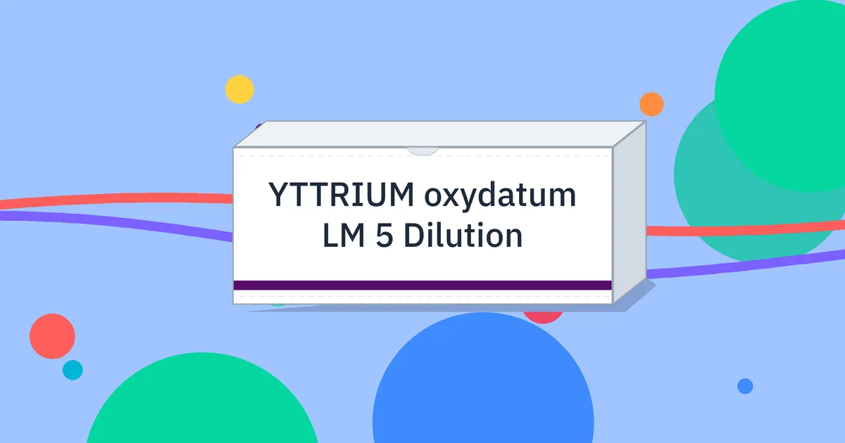 Symbolbild: Packung mit der Aufschrift YTTRIUM oxydatum LM 5 Dilution (PZN 13287664) – Verfügbarkeit und Bezug in Apotheken in Frankfurt am Main