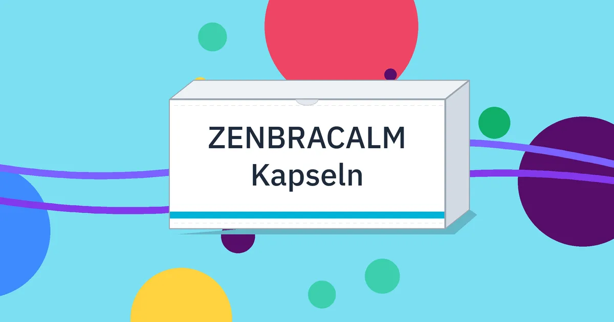 Symbolbild: Packung mit der Aufschrift ZENBRACALM Kapseln (PZN 19475527) – Verfügbarkeit und Bezug in Apotheken in Frankfurt am Main