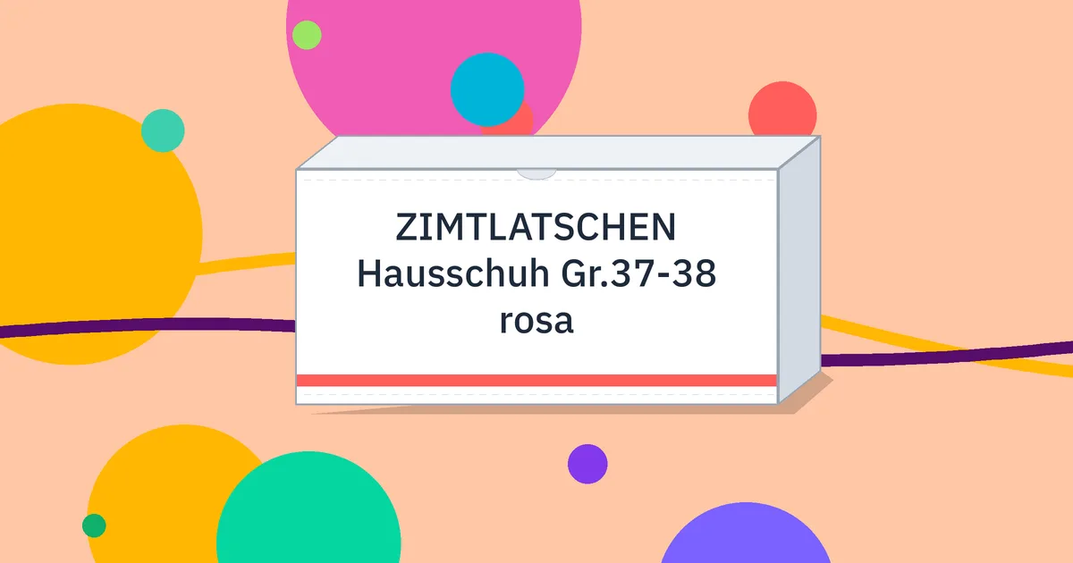 Symbolbild: Packung mit der Aufschrift ZIMTLATSCHEN Hausschuh Gr.37-38 rosa (PZN 18391260) – Verfügbarkeit und Bezug in Apotheken in Frankfurt am Main