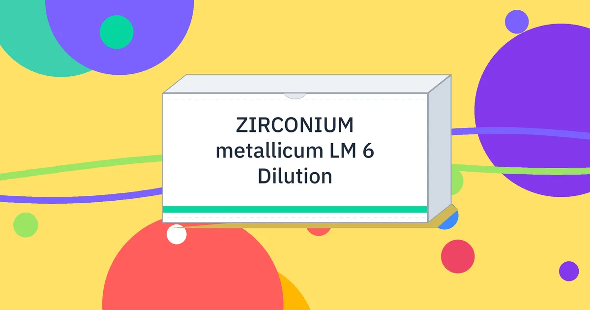 Symbolbild: Packung mit der Aufschrift ZIRCONIUM metallicum LM 6 Dilution (PZN 13302501) – Verfügbarkeit und Bezug in Apotheken in Frankfurt am Main