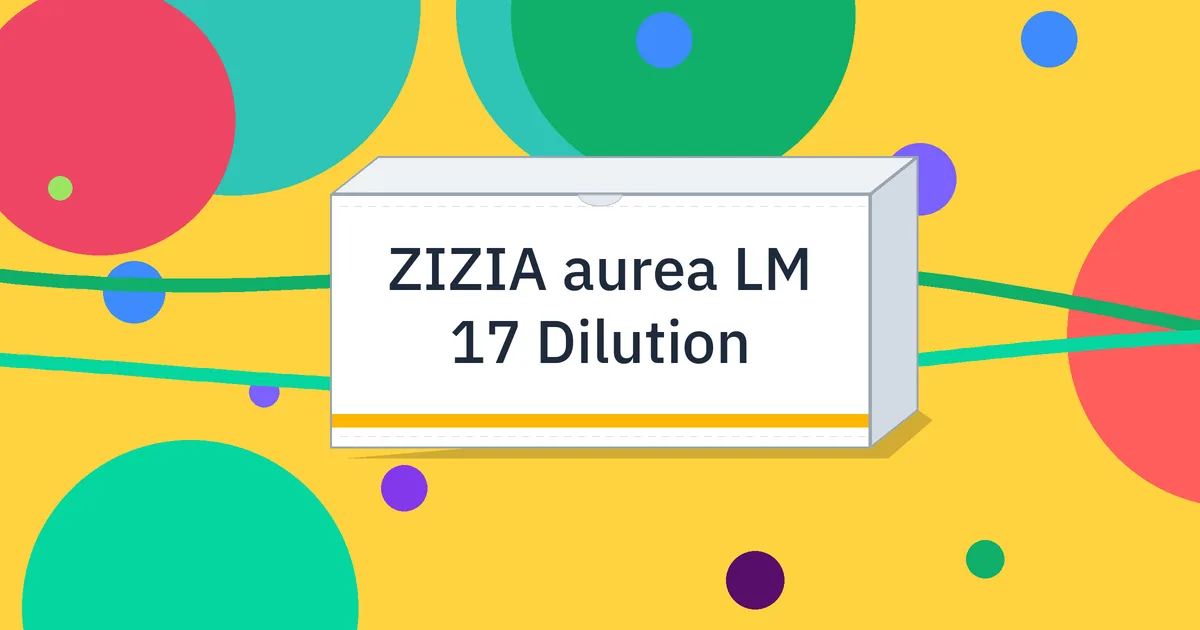 Symbolbild: Packung mit der Aufschrift ZIZIA aurea LM 17 Dilution (PZN 13303707) – Verfügbarkeit und Bezug in Apotheken in Frankfurt am Main