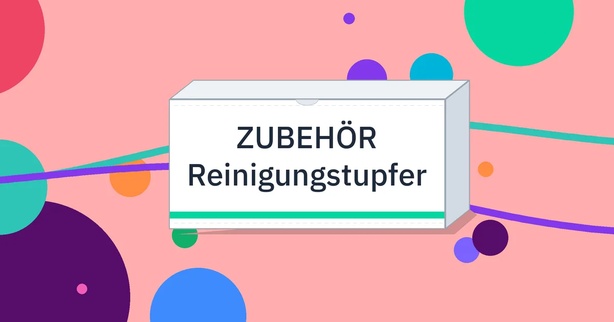 Symbolbild: Packung mit der Aufschrift ZUBEHÖR Reinigungstupfer (PZN 09178863) – Verfügbarkeit und Bezug in Apotheken in Frankfurt am Main