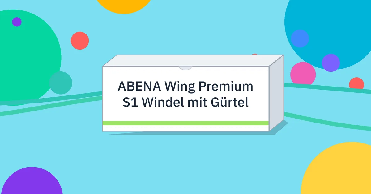 Symbolbild: Packung mit der Aufschrift ABENA Wing Premium S1 Windel mit Gürtel (PZN 17468670) – Verfügbarkeit und Bezug in Apotheken in Frankfurt am Main