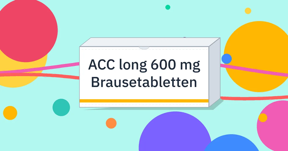 Symbolbild: Packung mit der Aufschrift ACC long 600 mg Brausetabletten (PZN 04823566) – Verfügbarkeit und Bezug in Apotheken in Frankfurt am Main
