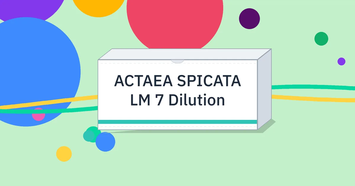 Symbolbild: Packung mit der Aufschrift ACTAEA SPICATA LM 7 Dilution (PZN 13293392) – Verfügbarkeit und Bezug in Apotheken in Frankfurt am Main