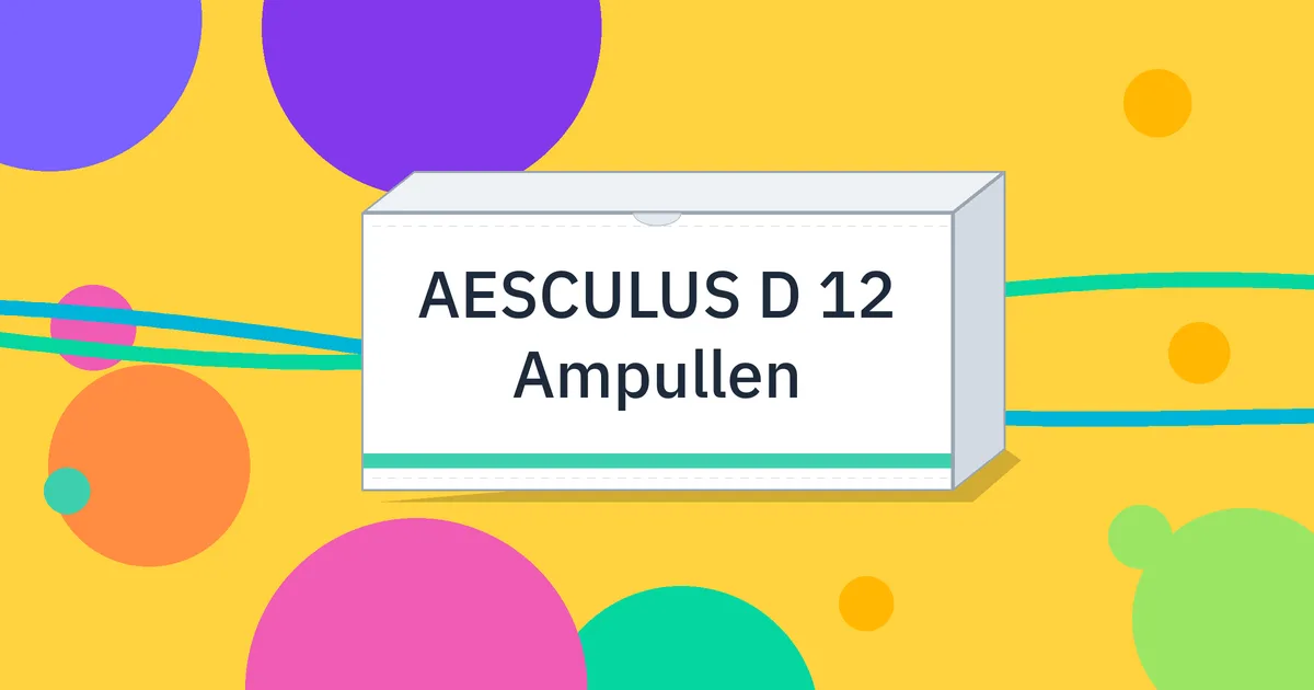 Symbolbild: Packung mit der Aufschrift AESCULUS D 12 Ampullen (PZN 11703911) – Verfügbarkeit und Bezug in Apotheken in Frankfurt am Main