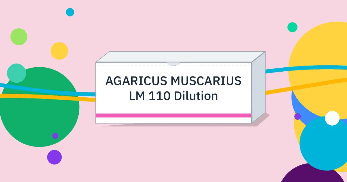 Symbolbild: Packung mit der Aufschrift AGARICUS MUSCARIUS LM 110 Dilution (PZN 12756536) – Verfügbarkeit und Bezug in Apotheken in Frankfurt am Main
