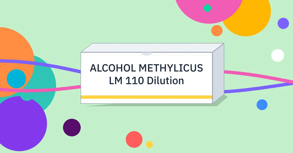 Symbolbild: Packung mit der Aufschrift ALCOHOL METHYLICUS LM 110 Dilution (PZN 13309549) – Verfügbarkeit und Bezug in Apotheken in Frankfurt am Main