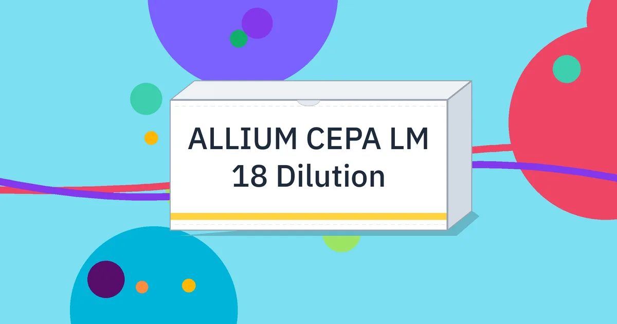 Symbolbild: Packung mit der Aufschrift ALLIUM CEPA LM 18 Dilution (PZN 02600359) – Verfügbarkeit und Bezug in Apotheken in Frankfurt am Main