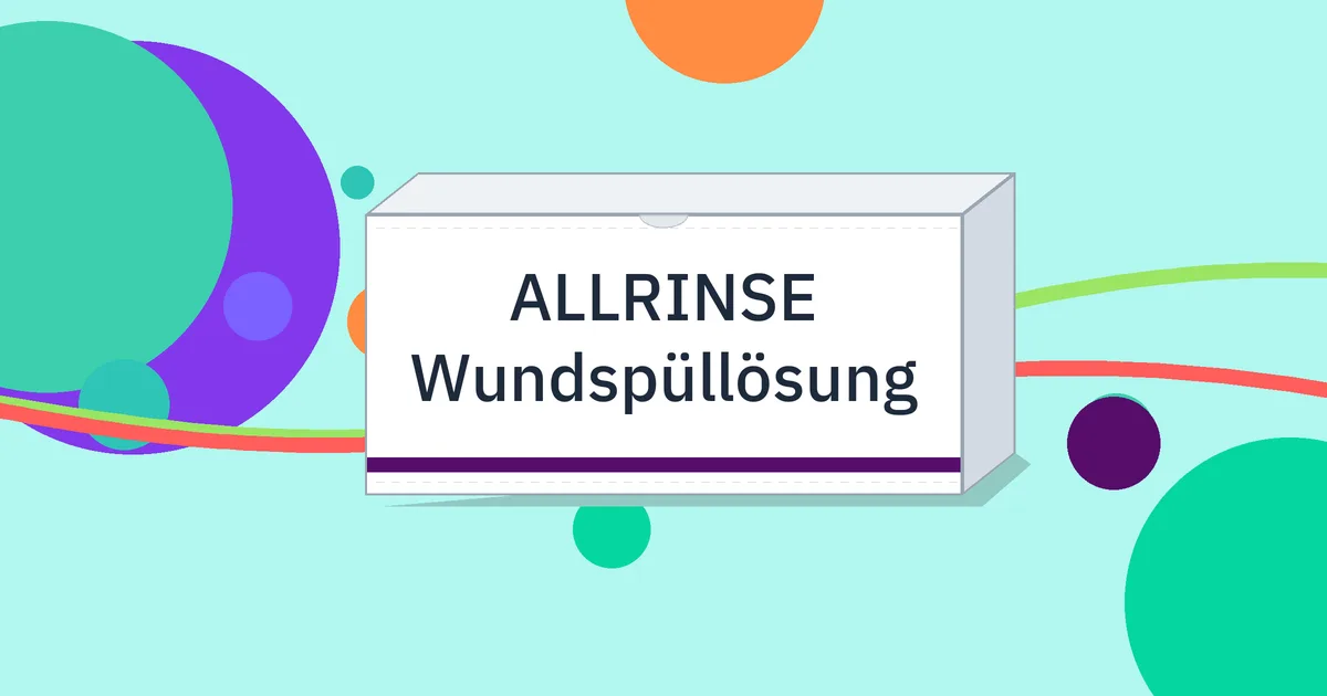 Symbolbild: Packung mit der Aufschrift ALLRINSE Wundspüllösung (PZN 17850607) – Verfügbarkeit und Bezug in Apotheken in Frankfurt am Main
