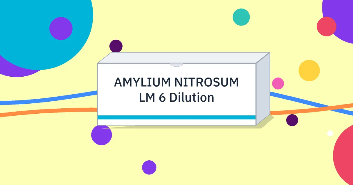 Symbolbild: Packung mit der Aufschrift AMYLIUM NITROSUM LM 6 Dilution (PZN 13326430) – Verfügbarkeit und Bezug in Apotheken in Frankfurt am Main