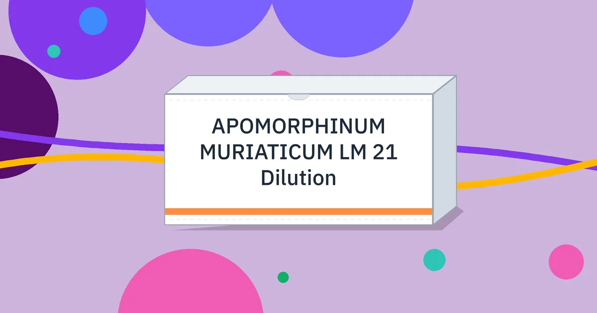 Symbolbild: Packung mit der Aufschrift APOMORPHINUM MURIATICUM LM 21 Dilution (PZN 13381340) – Verfügbarkeit und Bezug in Apotheken in Frankfurt am Main