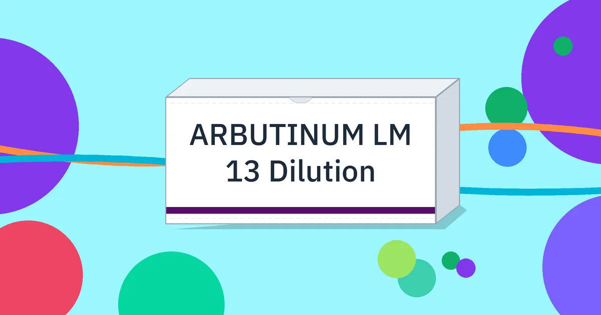 Symbolbild: Packung mit der Aufschrift ARBUTINUM LM 13 Dilution (PZN 13386633) – Verfügbarkeit und Bezug in Apotheken in Frankfurt am Main