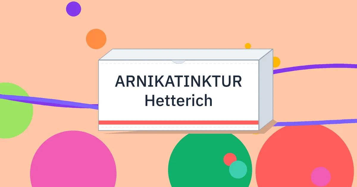 Symbolbild: Packung mit der Aufschrift ARNIKATINKTUR Hetterich (PZN 03060681) – Verfügbarkeit und Bezug in Apotheken in Frankfurt am Main