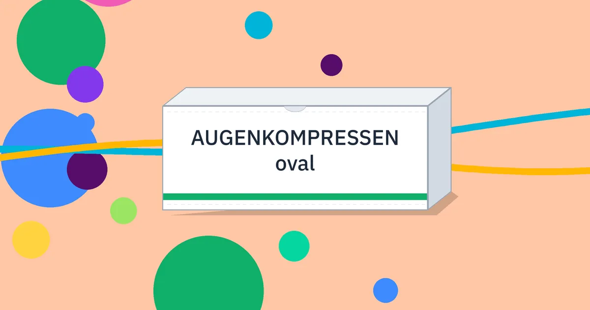 Symbolbild: Packung mit der Aufschrift AUGENKOMPRESSEN oval (PZN 01722505) – Verfügbarkeit und Bezug in Apotheken in Frankfurt am Main