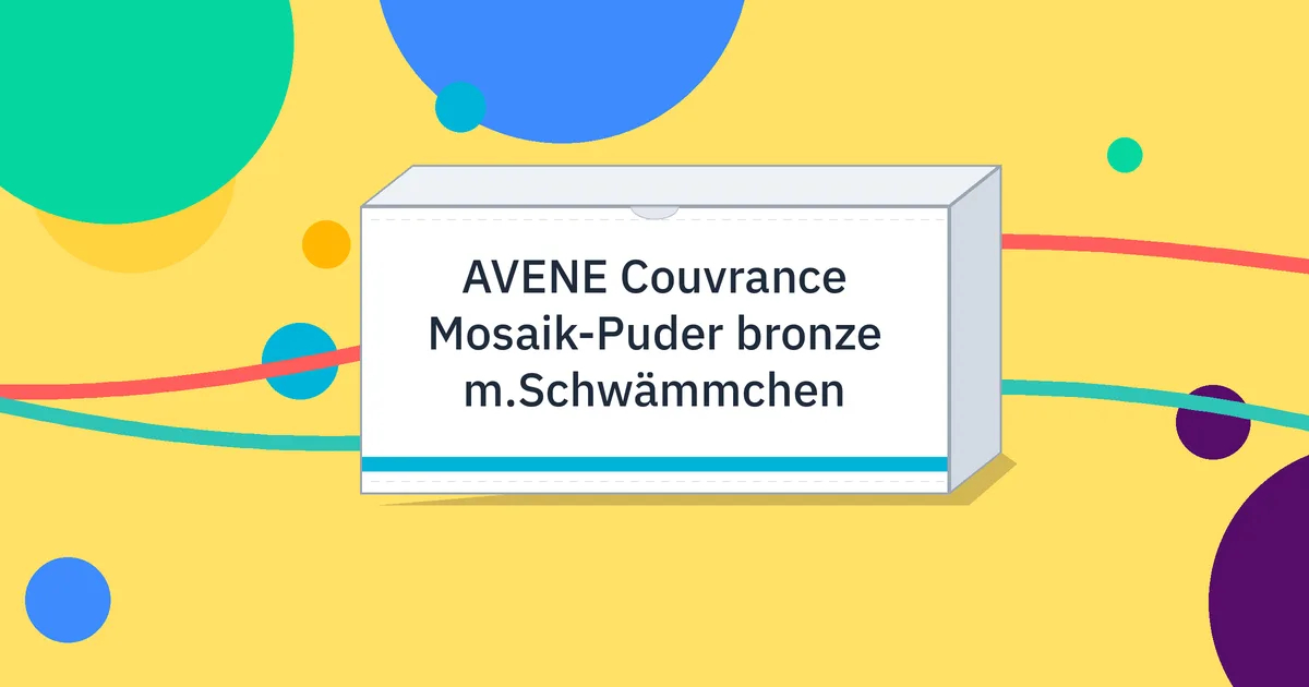 Symbolbild: Packung mit der Aufschrift AVENE Couvrance Mosaik-Puder bronze m.Schwämmchen (PZN 17257654) – Verfügbarkeit und Bezug in Apotheken in Frankfurt am Main