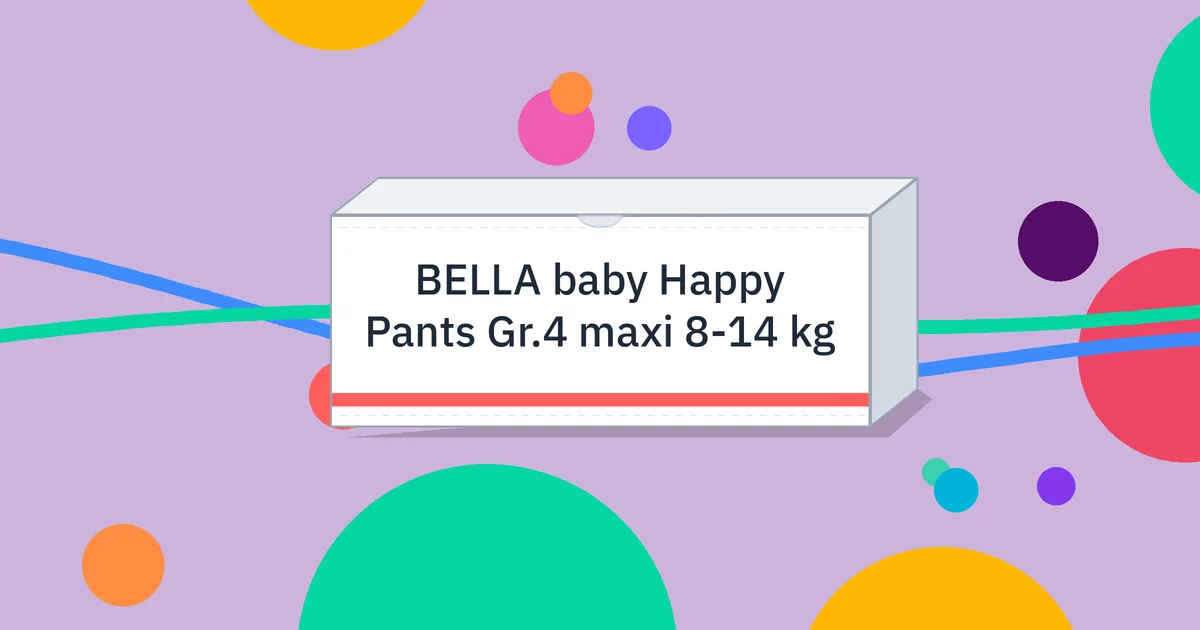 Symbolbild: Packung mit der Aufschrift BELLA baby Happy Pants Gr.4 maxi 8-14 kg (PZN 17979235) – Verfügbarkeit und Bezug in Apotheken in Frankfurt am Main