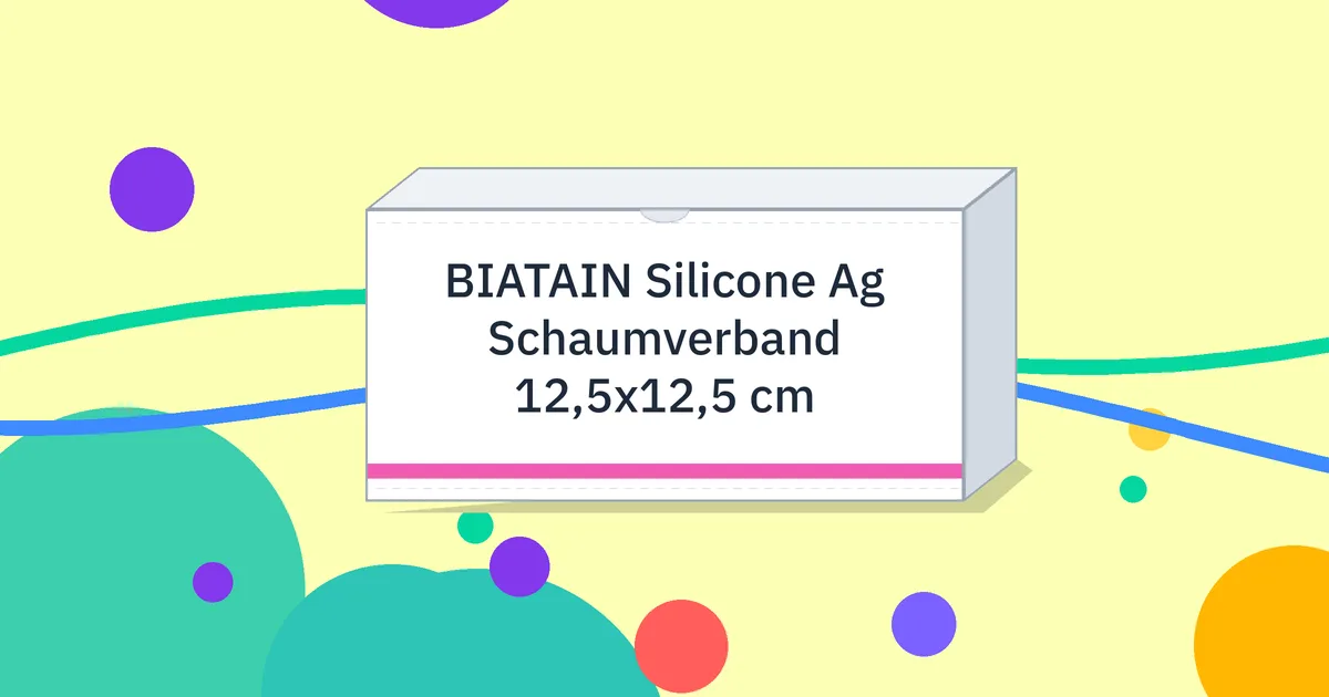 Symbolbild: Packung mit der Aufschrift BIATAIN Silicone Ag Schaumverband 12,5x12,5 cm (PZN 16676308) – Verfügbarkeit und Bezug in Apotheken in Frankfurt am Main