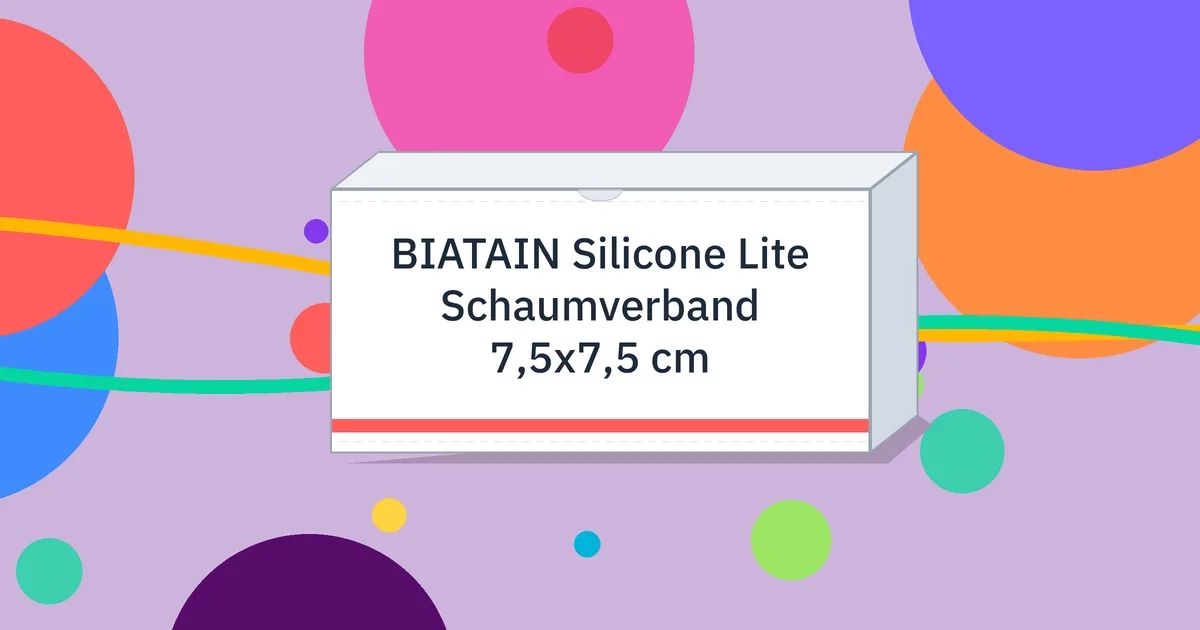 Symbolbild: Packung mit der Aufschrift BIATAIN Silicone Lite Schaumverband 7,5x7,5 cm (PZN 11381531) – Verfügbarkeit und Bezug in Apotheken in Frankfurt am Main