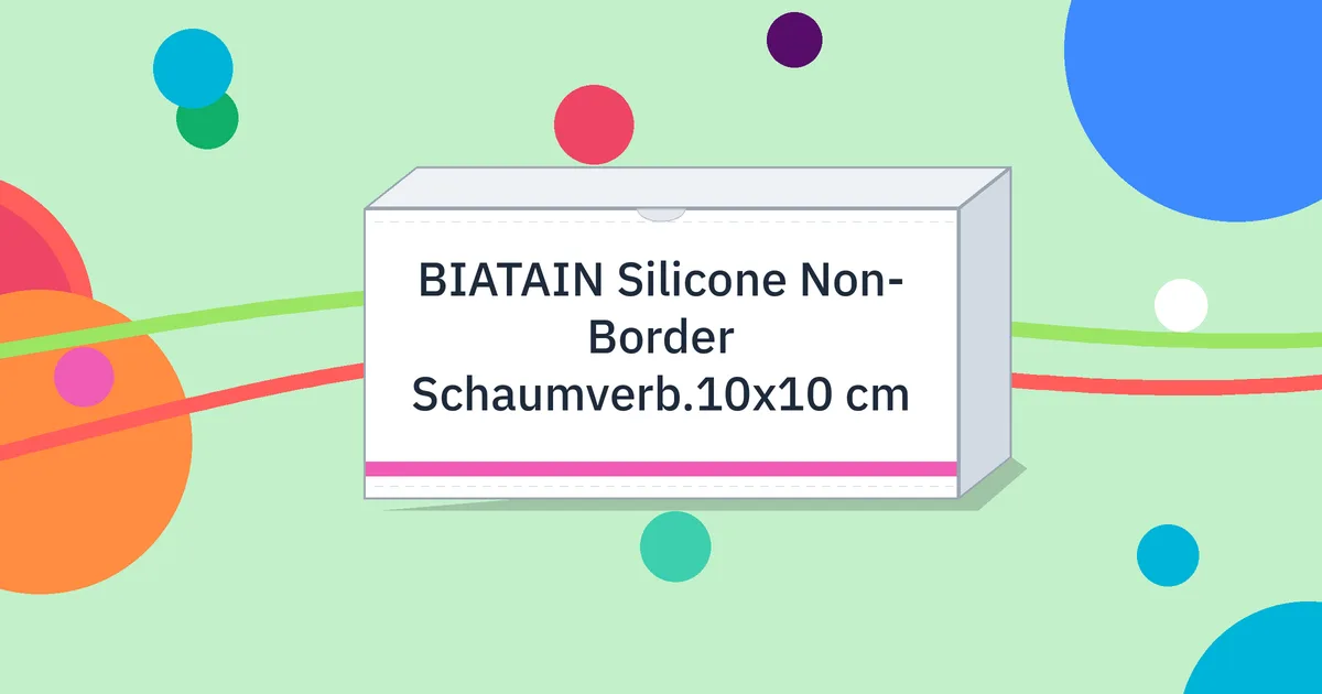 Symbolbild: Packung mit der Aufschrift BIATAIN Silicone Non-Border Schaumverb.10x10 cm (PZN 20139220) – Verfügbarkeit und Bezug in Apotheken in Frankfurt am Main