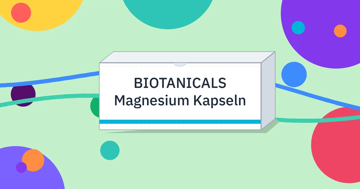Symbolbild: Packung mit der Aufschrift BIOTANICALS Magnesium Kapseln (PZN 16395354) – Verfügbarkeit und Bezug in Apotheken in Frankfurt am Main