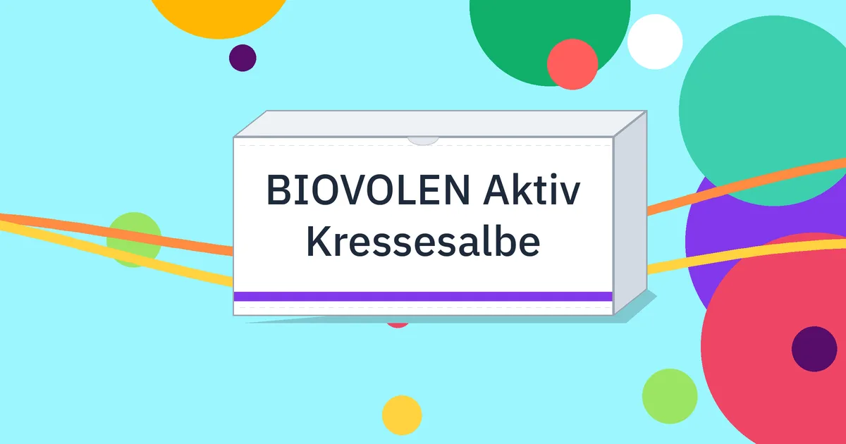 Symbolbild: Packung mit der Aufschrift BIOVOLEN Aktiv Kressesalbe (PZN 19632286) – Verfügbarkeit und Bezug in Apotheken in Frankfurt am Main