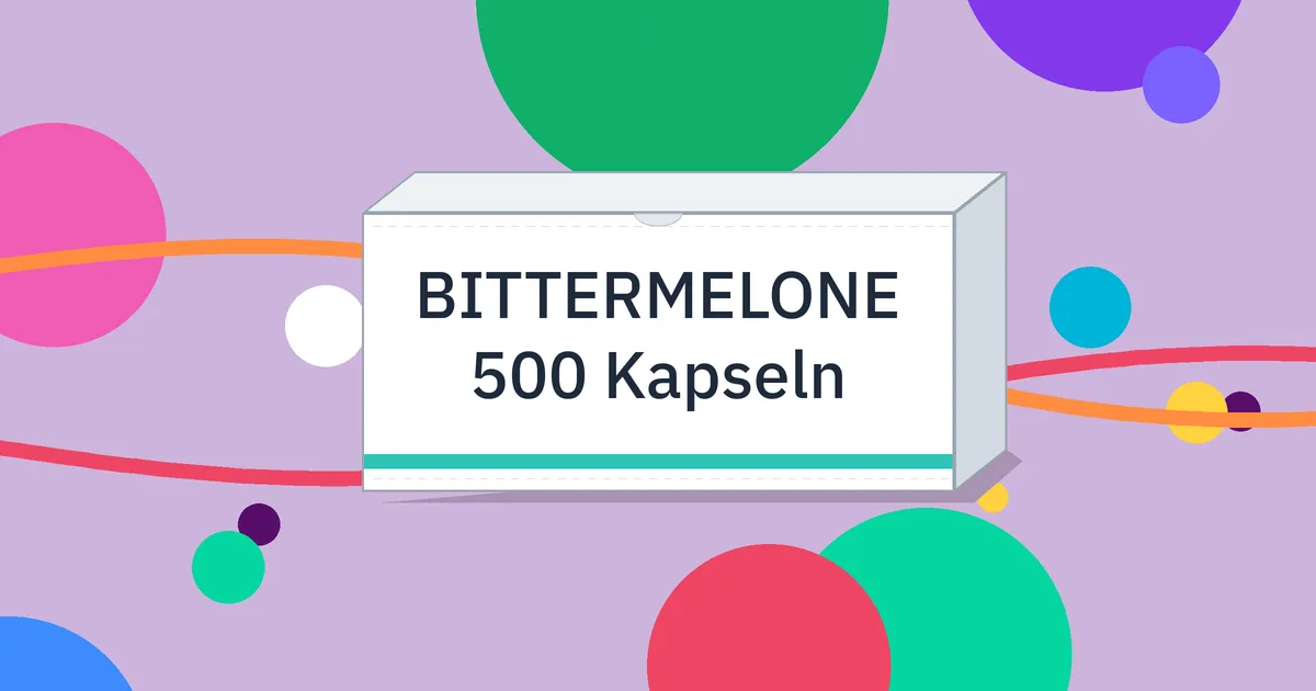 Symbolbild: Packung mit der Aufschrift BITTERMELONE 500 Kapseln (PZN 07659676) – Verfügbarkeit und Bezug in Apotheken in Frankfurt am Main