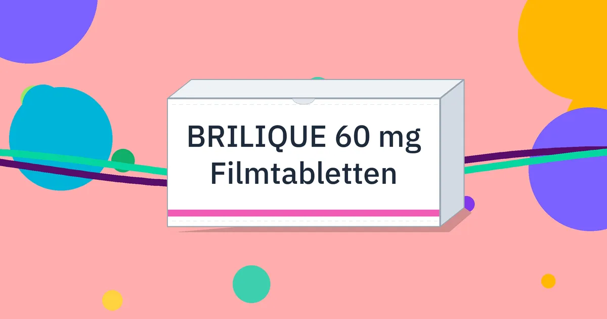 Symbolbild: Packung mit der Aufschrift BRILIQUE 60 mg Filmtabletten (PZN 11366951) – Verfügbarkeit und Bezug in Apotheken in Frankfurt am Main