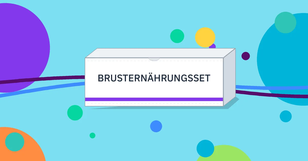 Symbolbild: Packung mit der Aufschrift BRUSTERNÄHRUNGSSET (PZN 20202674) – Verfügbarkeit und Bezug in Apotheken in Frankfurt am Main