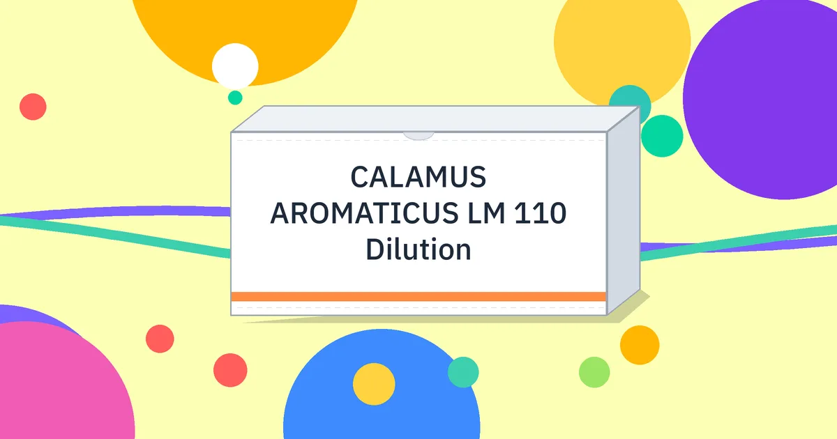 Symbolbild: Packung mit der Aufschrift CALAMUS AROMATICUS LM 110 Dilution (PZN 13405276) – Verfügbarkeit und Bezug in Apotheken in Frankfurt am Main