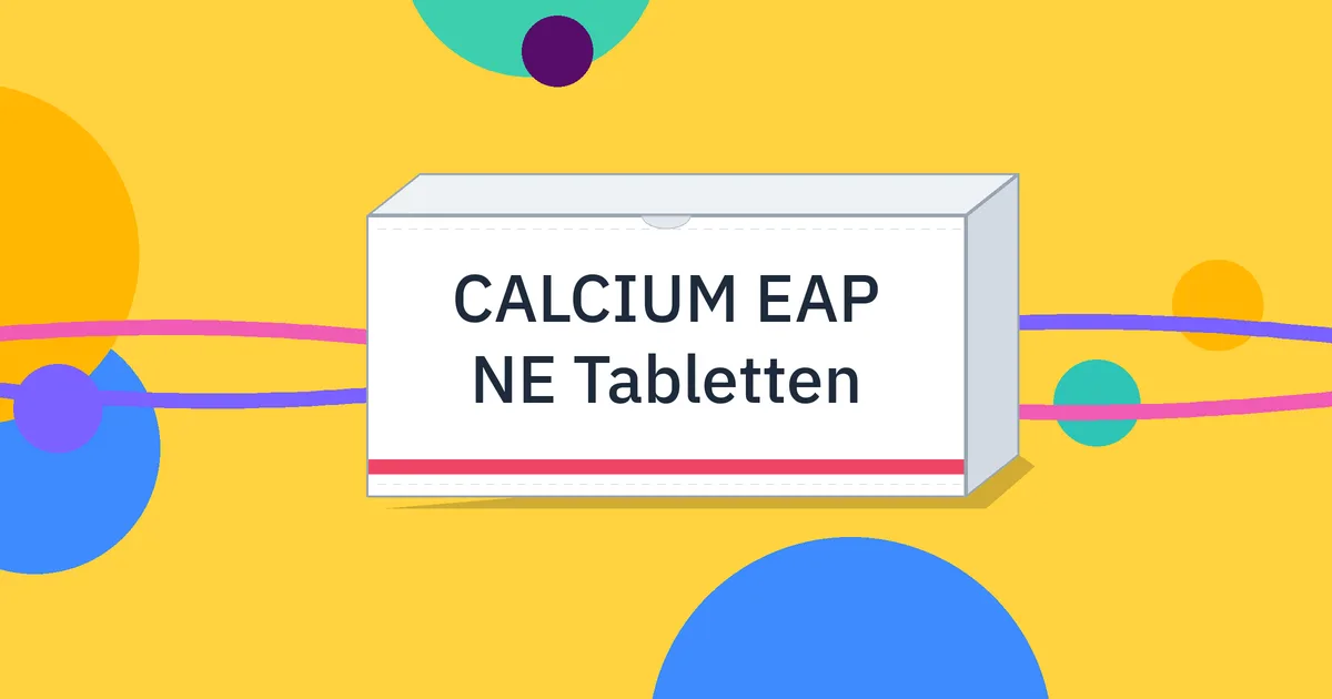 Symbolbild: Packung mit der Aufschrift CALCIUM EAP NE Tabletten (PZN 20193343) – Verfügbarkeit und Bezug in Apotheken in Frankfurt am Main