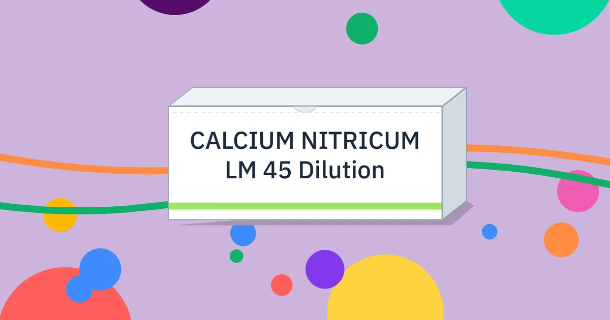 Symbolbild: Packung mit der Aufschrift CALCIUM NITRICUM LM 45 Dilution (PZN 13409995) – Verfügbarkeit und Bezug in Apotheken in Frankfurt am Main