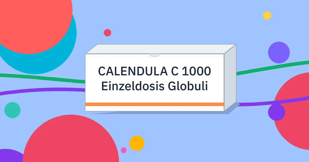 Symbolbild: Packung mit der Aufschrift CALENDULA C 1000 Einzeldosis Globuli (PZN 01929815) – Verfügbarkeit und Bezug in Apotheken in Frankfurt am Main
