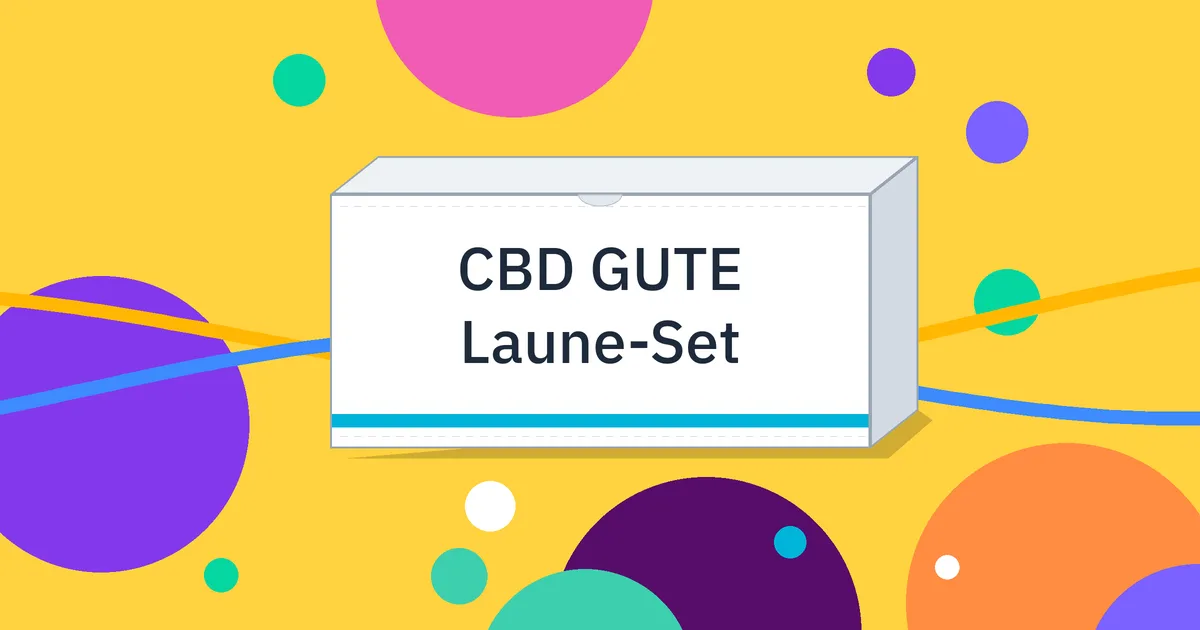 Symbolbild: Packung mit der Aufschrift CBD GUTE Laune-Set (PZN 20571420) – Verfügbarkeit und Bezug in Apotheken in Frankfurt am Main