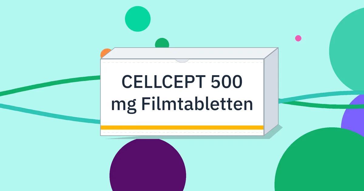 Symbolbild: Packung mit der Aufschrift CELLCEPT 500 mg Filmtabletten (PZN 06310084) – Verfügbarkeit und Bezug in Apotheken in Frankfurt am Main
