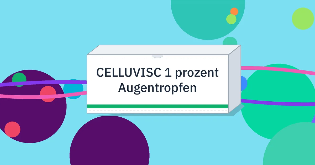 Symbolbild: Packung mit der Aufschrift CELLUVISC 1 prozent Augentropfen (PZN 04922943) – Verfügbarkeit und Bezug in Apotheken in Frankfurt am Main