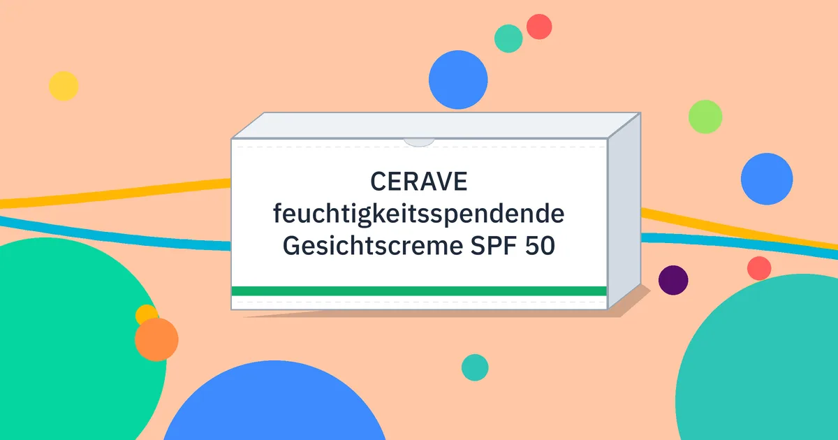 Symbolbild: Packung mit der Aufschrift CERAVE feuchtigkeitsspendende Gesichtscreme SPF 50 (PZN 18029926) – Verfügbarkeit und Bezug in Apotheken in Frankfurt am Main