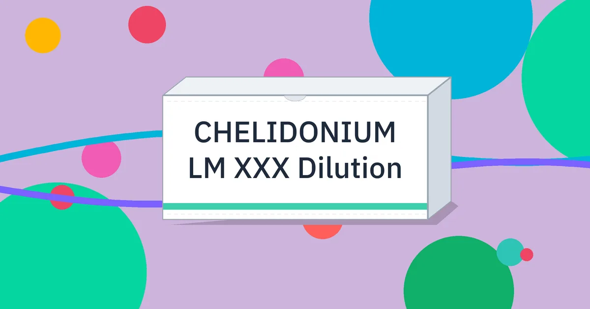 Symbolbild: Packung mit der Aufschrift CHELIDONIUM LM XXX Dilution (PZN 02674228) – Verfügbarkeit und Bezug in Apotheken in Frankfurt am Main