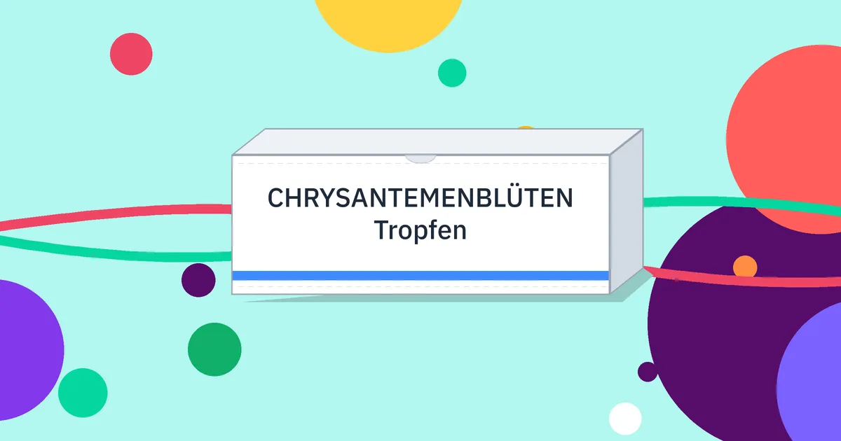 Symbolbild: Packung mit der Aufschrift CHRYSANTEMENBLÜTEN Tropfen (PZN 15191514) – Verfügbarkeit und Bezug in Apotheken in Frankfurt am Main
