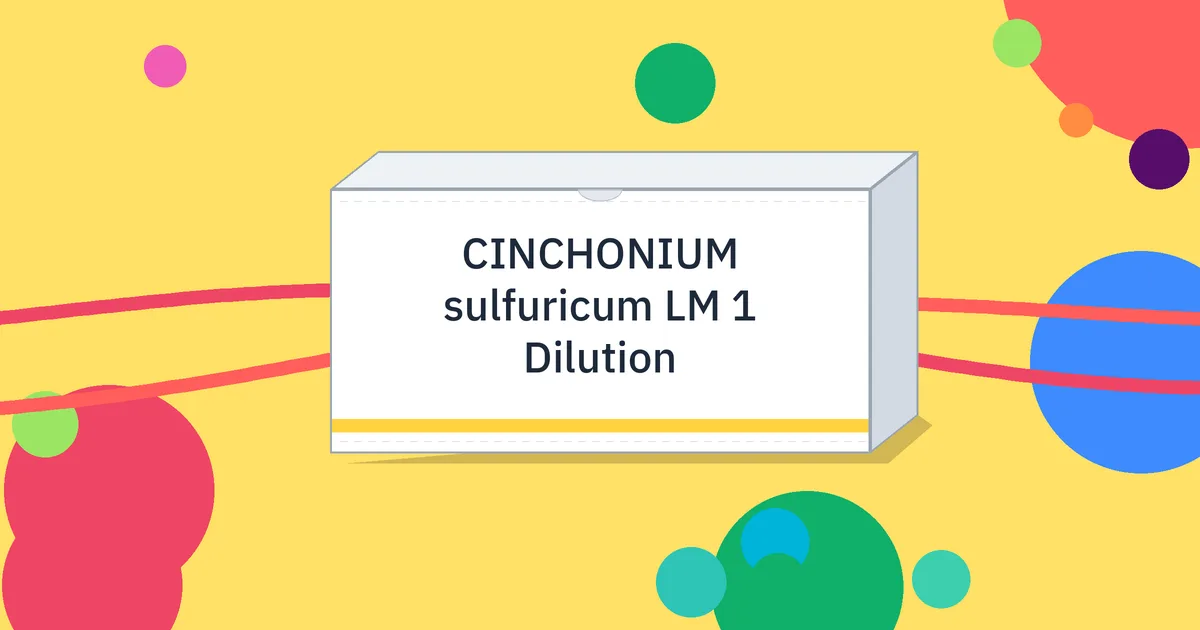 Symbolbild: Packung mit der Aufschrift CINCHONIUM sulfuricum LM 1 Dilution (PZN 13446306) – Verfügbarkeit und Bezug in Apotheken in Frankfurt am Main