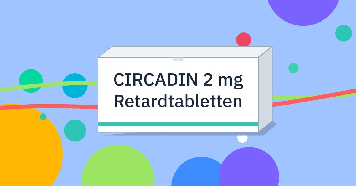 Symbolbild: Packung mit der Aufschrift CIRCADIN 2 mg Retardtabletten (PZN 19739966) – Verfügbarkeit und Bezug in Apotheken in Frankfurt am Main