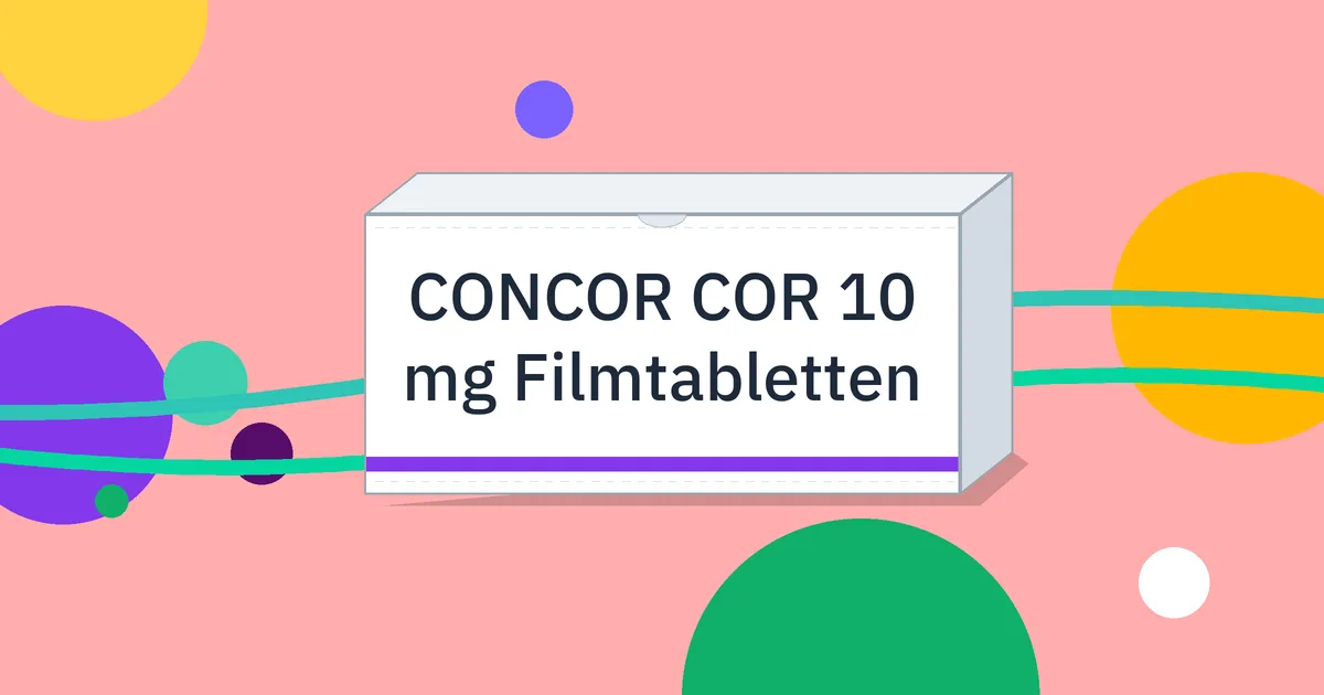 Symbolbild: Packung mit der Aufschrift CONCOR COR 10 mg Filmtabletten (PZN 00630155) – Verfügbarkeit und Bezug in Apotheken in Frankfurt am Main