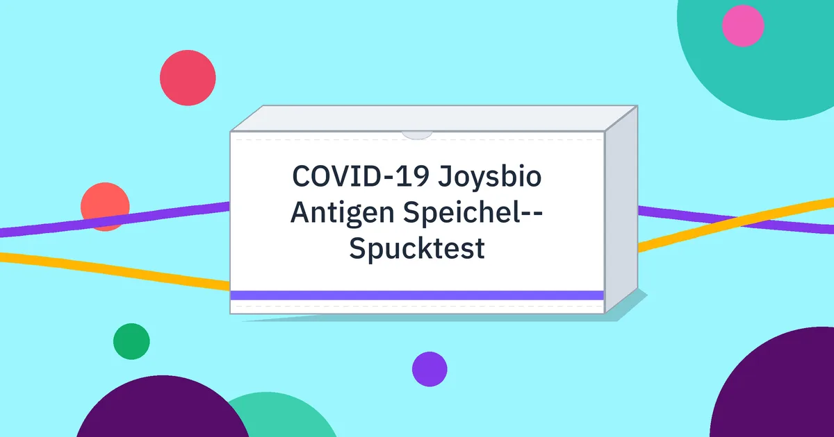 Symbolbild: Packung mit der Aufschrift COVID-19 Joysbio Antigen Speichel--Spucktest (PZN 17435989) – Verfügbarkeit und Bezug in Apotheken in Frankfurt am Main