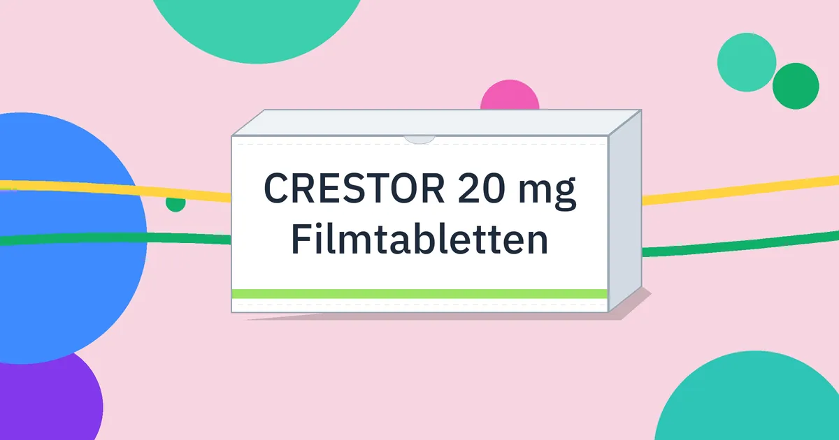 Symbolbild: Packung mit der Aufschrift CRESTOR 20 mg Filmtabletten (PZN 19297913) – Verfügbarkeit und Bezug in Apotheken in Frankfurt am Main