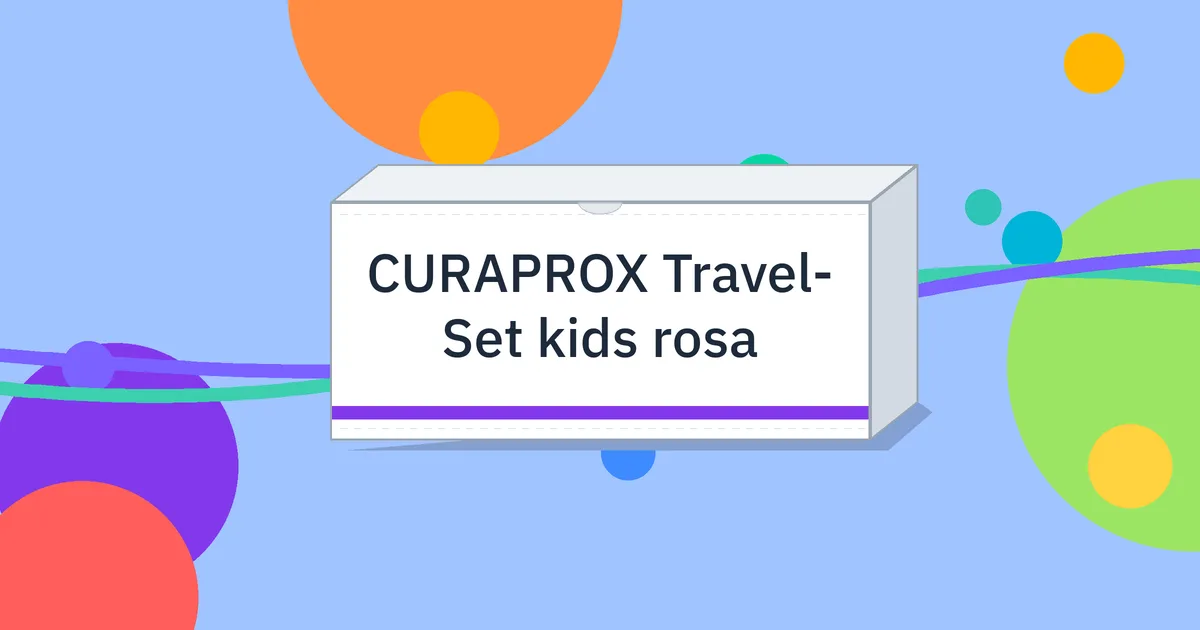 Symbolbild: Packung mit der Aufschrift CURAPROX Travel-Set kids rosa (PZN 20043388) – Verfügbarkeit und Bezug in Apotheken in Frankfurt am Main