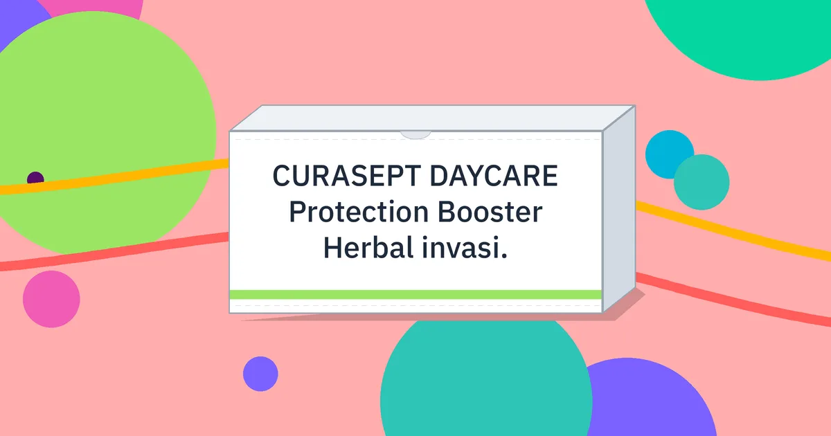 Symbolbild: Packung mit der Aufschrift CURASEPT DAYCARE Protection Booster Herbal invasi. (PZN 18680231) – Verfügbarkeit und Bezug in Apotheken in Frankfurt am Main
