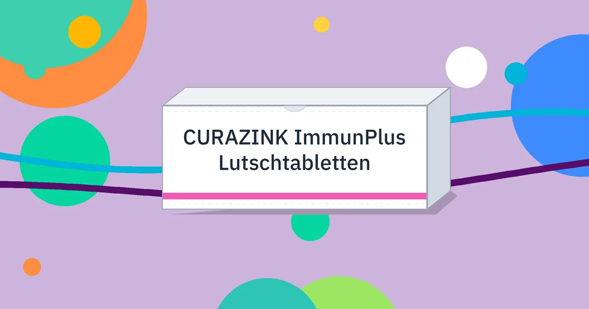 Symbolbild: Packung mit der Aufschrift CURAZINK ImmunPlus Lutschtabletten (PZN 15626053) – Verfügbarkeit und Bezug in Apotheken in Frankfurt am Main