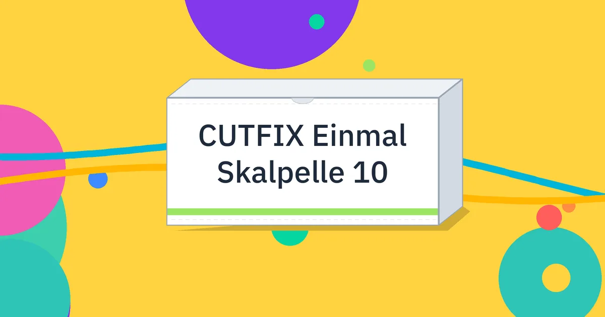 Symbolbild: Packung mit der Aufschrift CUTFIX Einmal Skalpelle 10 (PZN 08442849) – Verfügbarkeit und Bezug in Apotheken in Frankfurt am Main