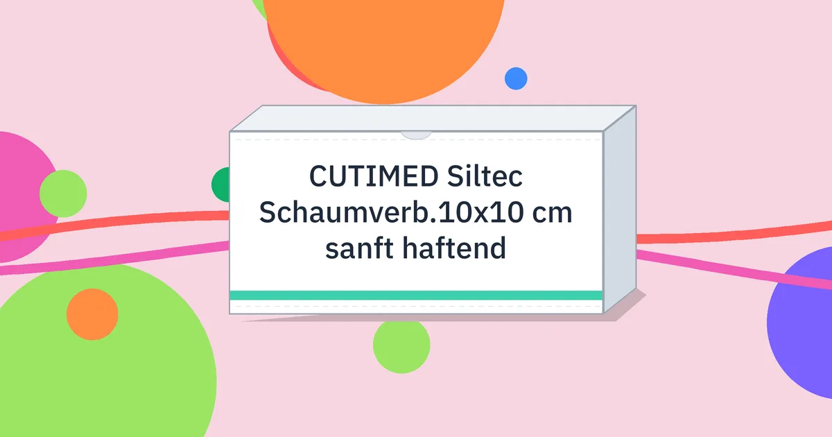 Symbolbild: Packung mit der Aufschrift CUTIMED Siltec Schaumverb.10x10 cm sanft haftend (PZN 08454321) – Verfügbarkeit und Bezug in Apotheken in Frankfurt am Main