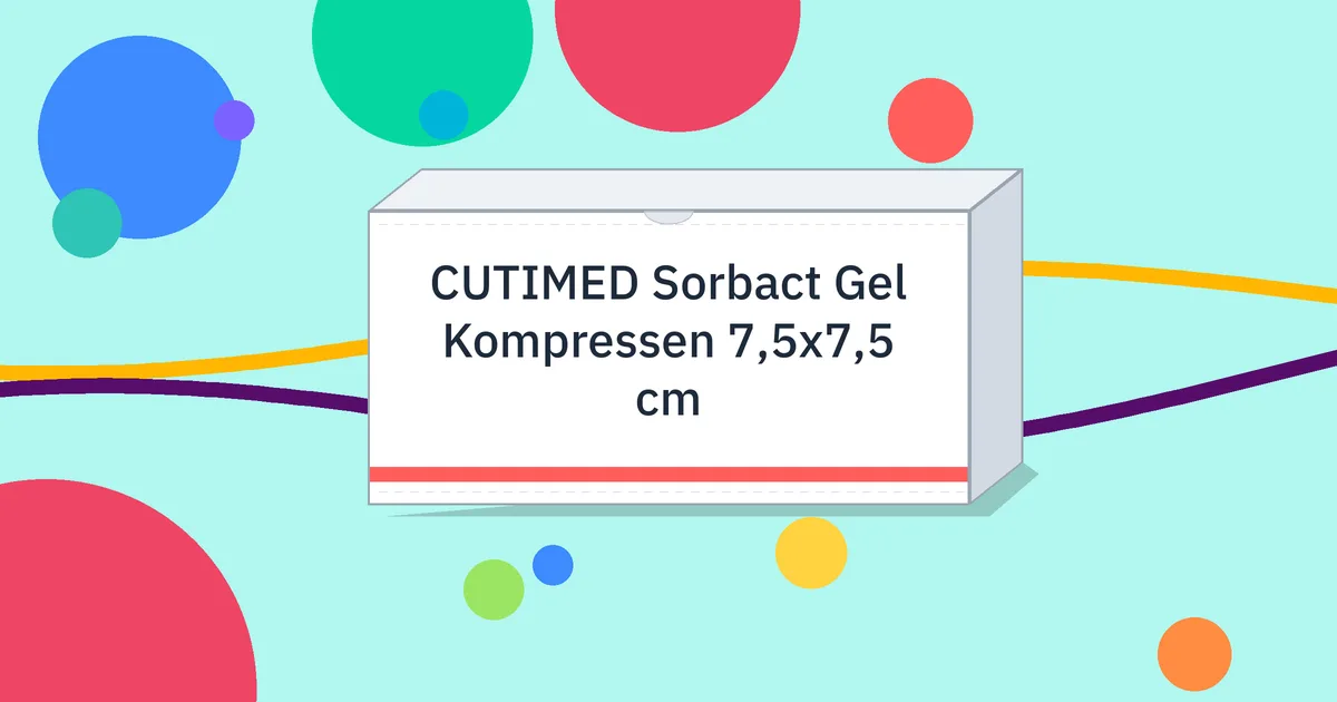 Symbolbild: Packung mit der Aufschrift CUTIMED Sorbact Gel Kompressen 7,5x7,5 cm (PZN 13719224) – Verfügbarkeit und Bezug in Apotheken in Frankfurt am Main